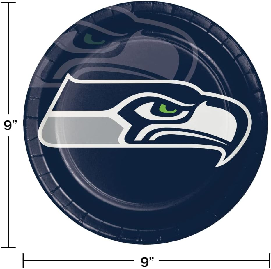 Seattle Seahawks Paper Plate & Napkin Party Kit Serves 24 Super Bowl ...