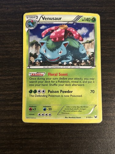Venusaur 3/108 Dark Explorers Cosmo Holo Rare Pokemon Card Creased | eBay