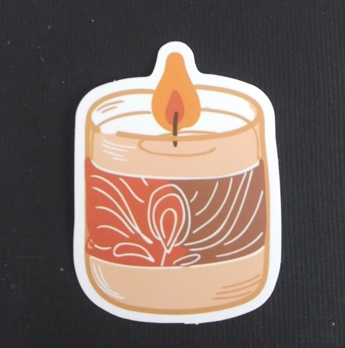Beautiful Burning Candle Sticker 2.25" x 1.58" (N) | eBay