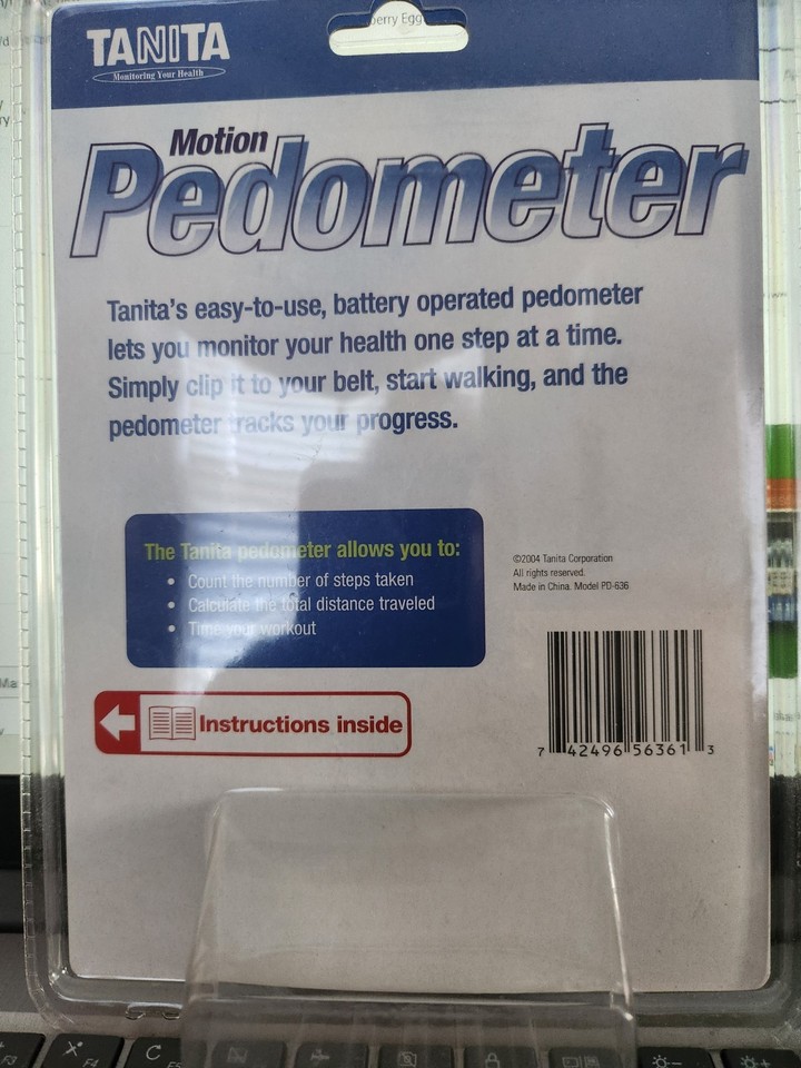 Tanita Pedometer Step Pace Counter NOS Sealed clock stopwatch mileage ...