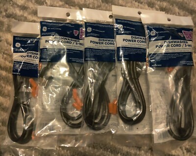 10 Total WX09X70910 NEW GE UNIVERSAL DISHWASHER 3-WIRE POWER CORD 5' 4 ...