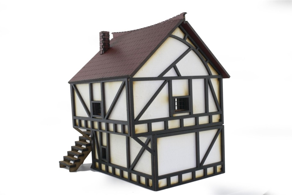 WWG Medieval Town MDF Fantasy Cottage - 28mm WargameTerrain Model ...