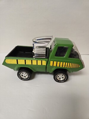 VINTAGE STEEL TONKA HOT ROD REAR ENGINE PICK UP TRUCK GREEN YELLOW ...