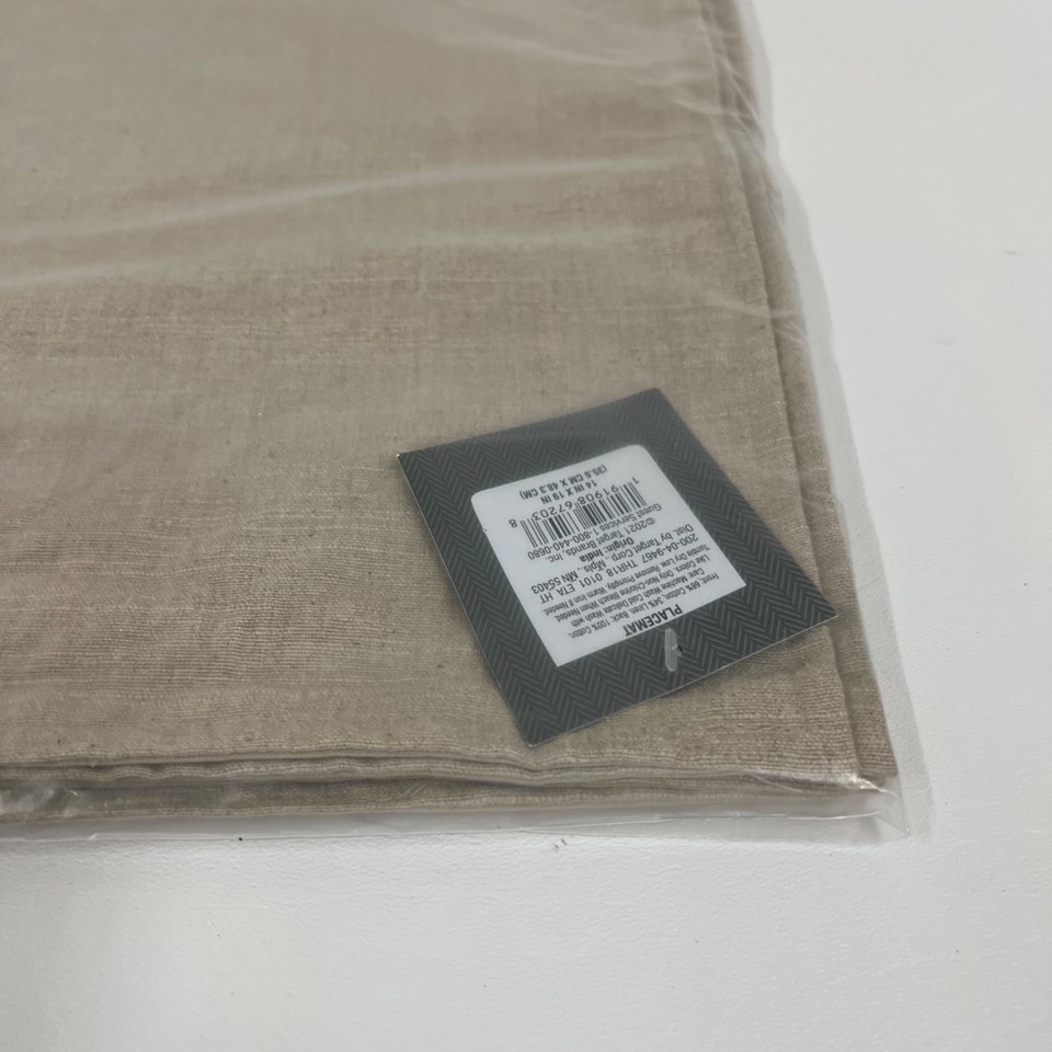 Placemats 4 pack Cotton Linen Blend Beige Natural Place Mats 19 x 14 ...