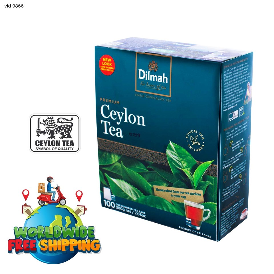 Dilmah Premium Ceylon tea 100% pure natural ethical black Tea 100 tea ...