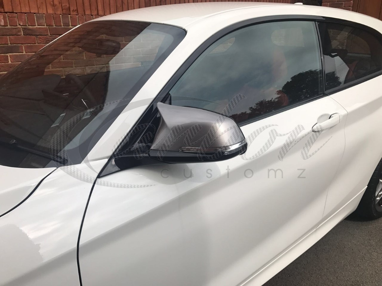 BMW M3/M4 Style Mirror Covers Painted In BMW B55 Ferric Grey, 1,2,3,4 F ...