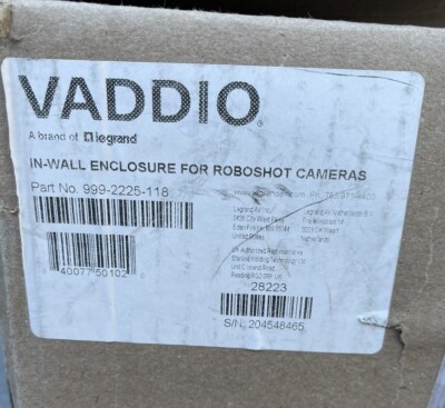Vaddio 999-2225-021 In-Wall Enclosure For Roboshot 20 UHD Camera | eBay