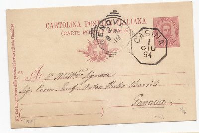 K469-REGGIO Emilia-Casina Verbindet Achteckig Auf C.P.Umberto 1° | eBay