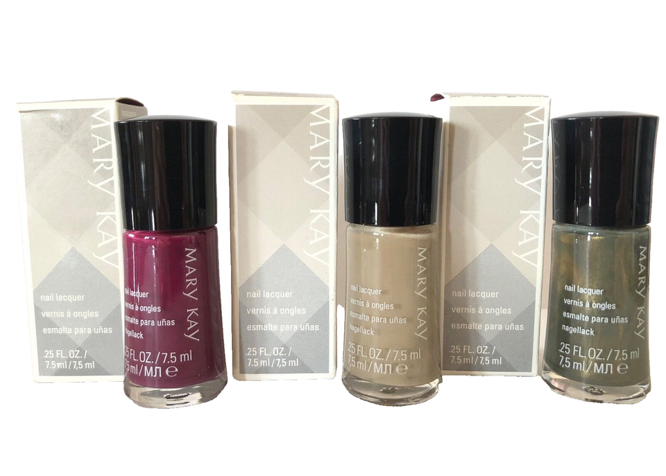 NEW Mary Kay Nail Lacquer Polish BERRY STYLISH, GALLERY GRAY & GARDEN ...