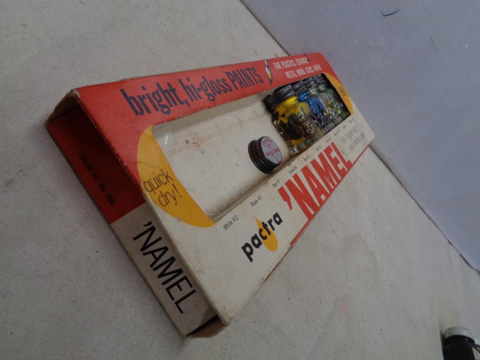 Pactra Enamel Model Kit Paints 1966 1967 ? Used AS IS hobby shop boxed ...