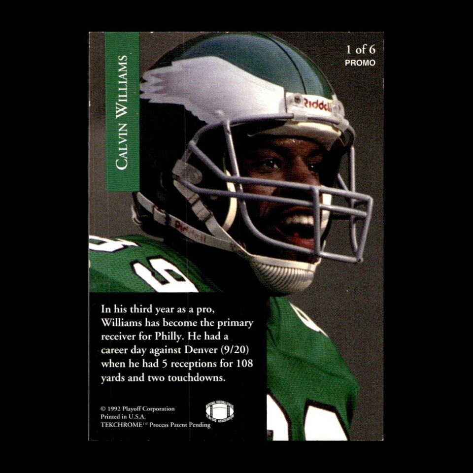 Calvin Williams 1992 Playoff Philadelphia Eagles #1 R323A 3 | eBay