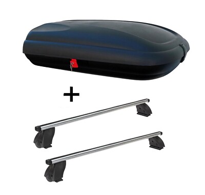 Dachbox VDPBA320L carbonlook+Dachträger K1P Alu für für VW Multivan T5 ...
