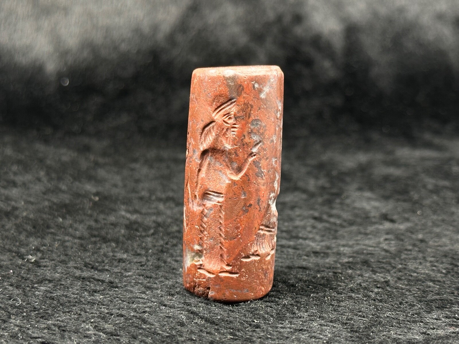 Sumerian Ancient Jasper Stone Cylinder Seal Stamp Bead Babylon Intaglio ...