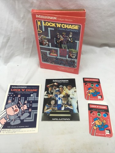 Vintage Boxed Intellivision Game Lock N Chase Manual Insert CIB ...