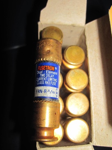 BUSSMAN FUSETRON FRN-R-8/10 Amp Fuse 250 Volt Class RK5 Lot 10 HRCI-R ...