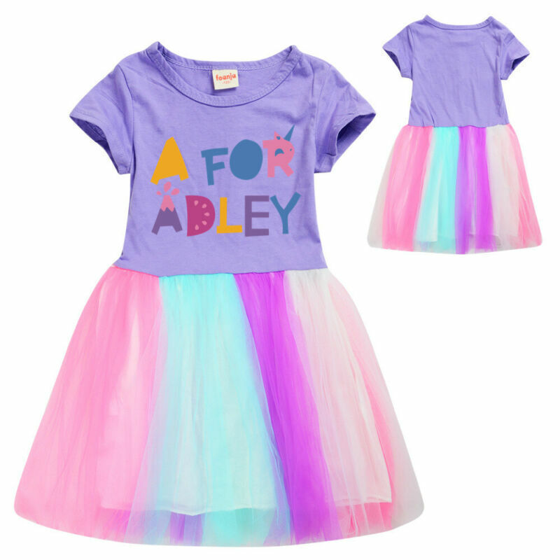 A For Adley Girl's Dress Princess Cotton Dress Birthday Party Tutu ...