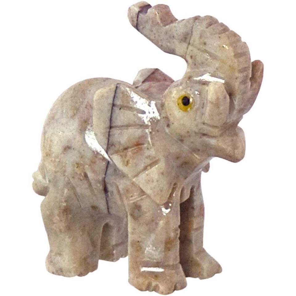 Elephant Peruvian Dolomite Spirit Animal, Pocket Totem, Worry Comfort ...