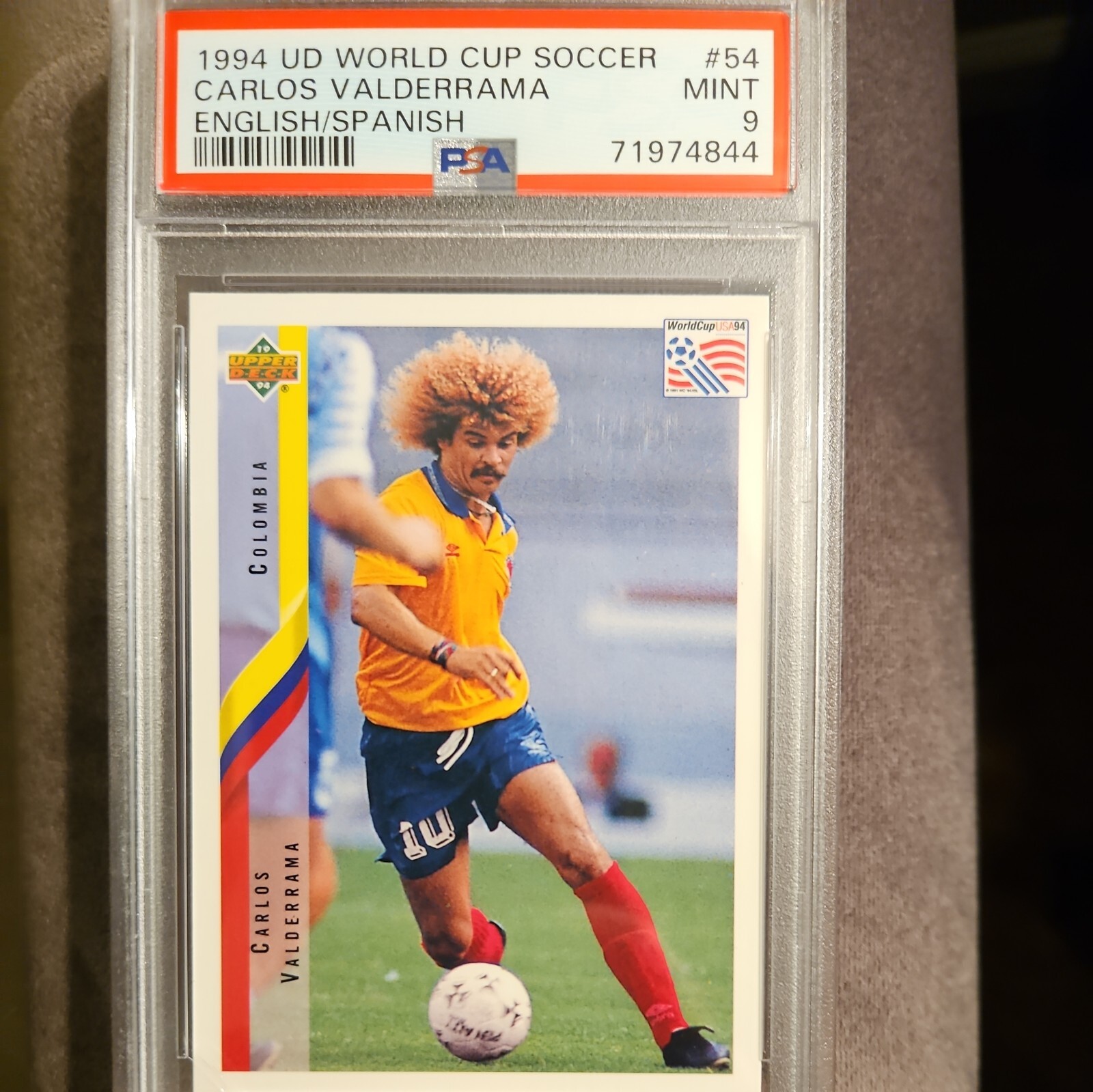1994 Upper Deck World Cup Soccer Carlos Valderrama PSA Grade 9 Mint | eBay