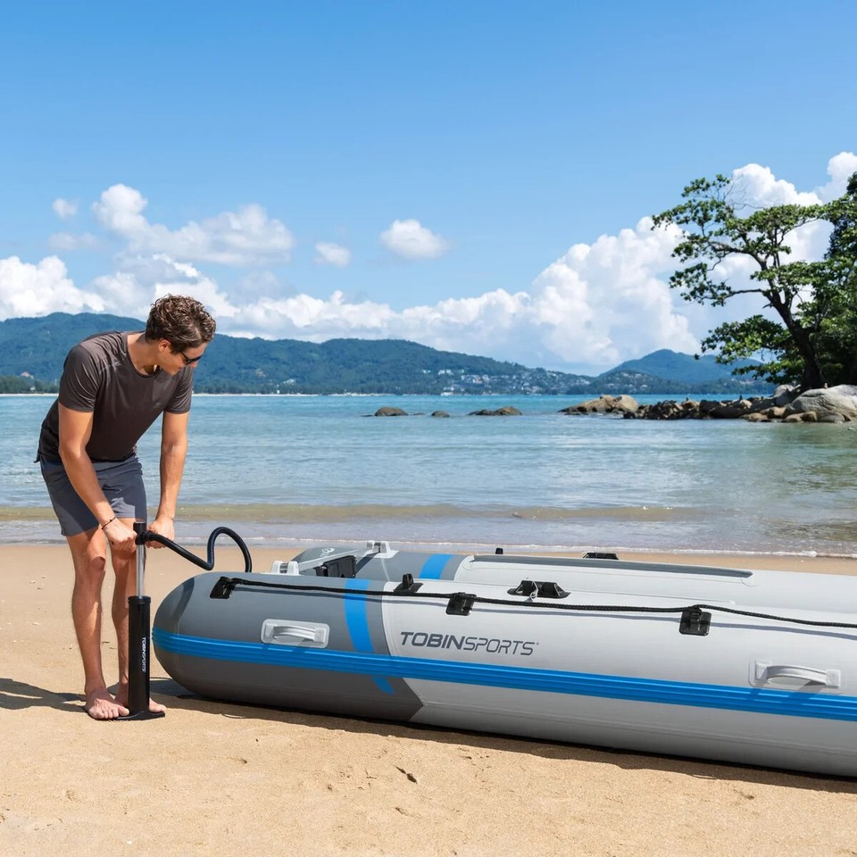 INFLATABLE BOAT DINGHY BOATS SMALL FISHING MINI BLOW UP CATAMARAN STYLE ...