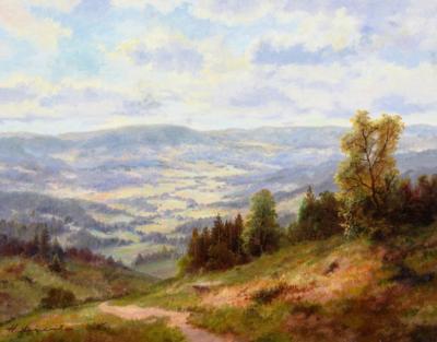 Hermann Dieste *1931 Dortmund / Gemälde (Öl auf Holz) / weite ...