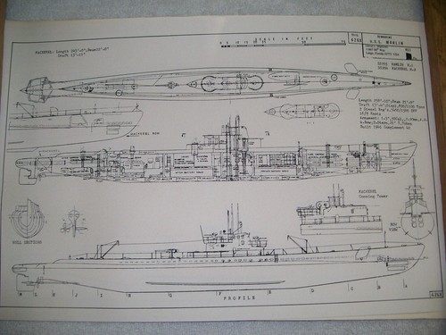 USS MARLIN sub ship plan | eBay Australia