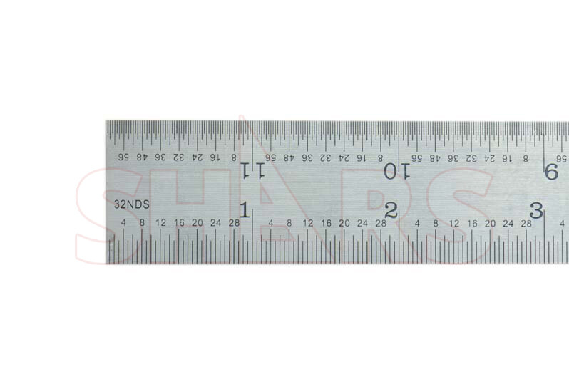 SHARS 12" Rigid Ruler / Rule Steel 32nds - 100ths Precision Machinist ...