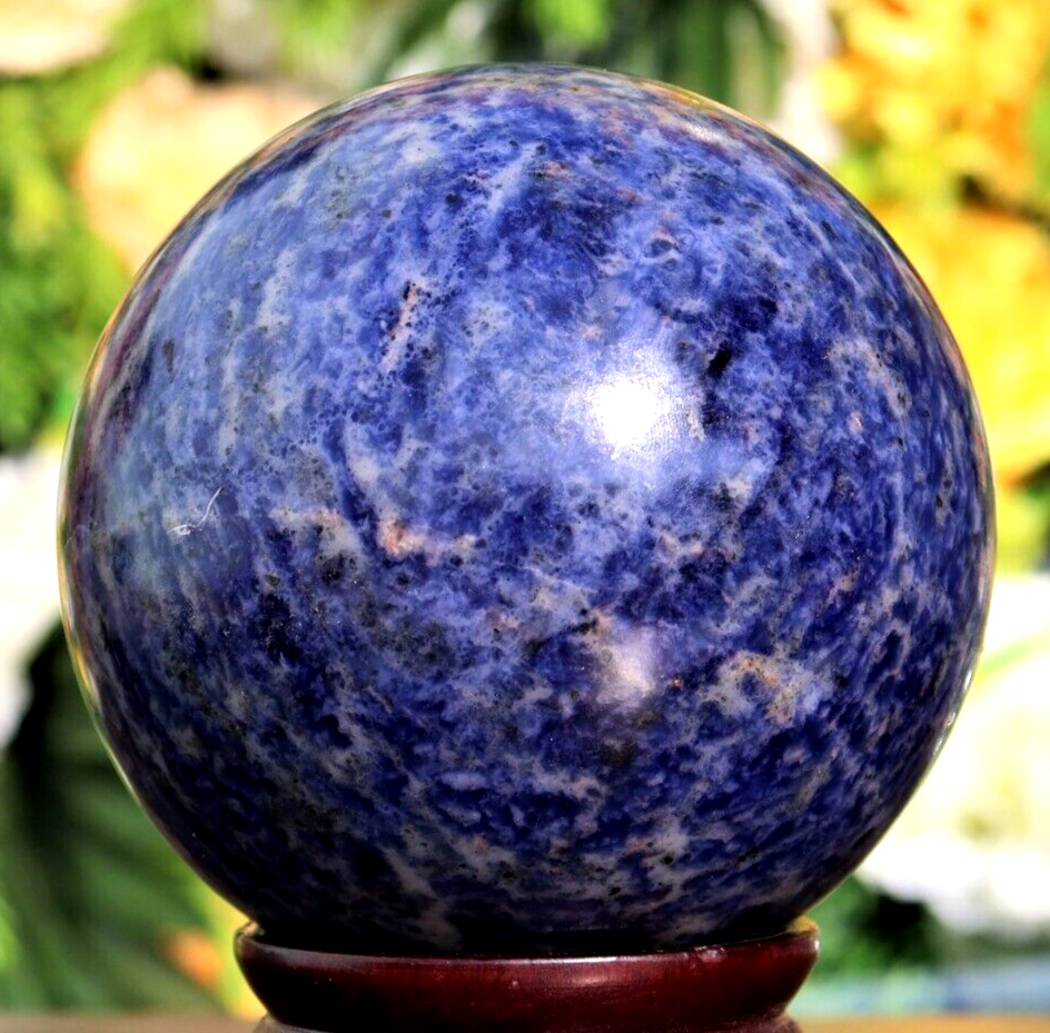 95MM Blue Sodalite Sphere Healing Crystal Chakra Balance Energy ...