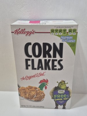 Kellogg's Corn Flakes Sealed Box w/Special Shrek Hat Promo Offer Movie ...