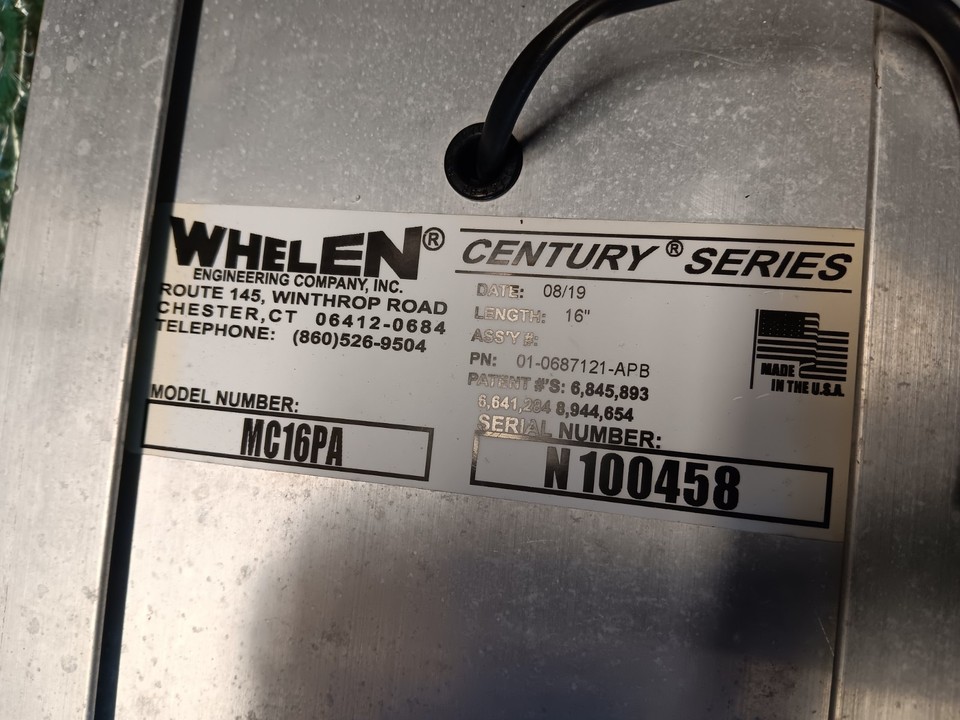 WORKING WHELEN MC16PA MINI CENTURY LIGHT BAR AMBER FULLY TESTED,Nice | eBay