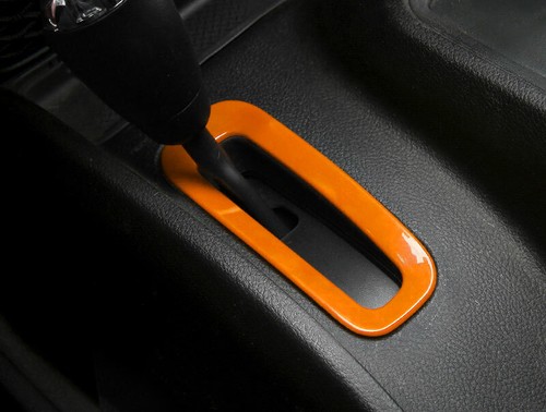 Fit For Jeep Wrangler JK 2011-2017 ABS Orange Console Gear Shift Ring ...