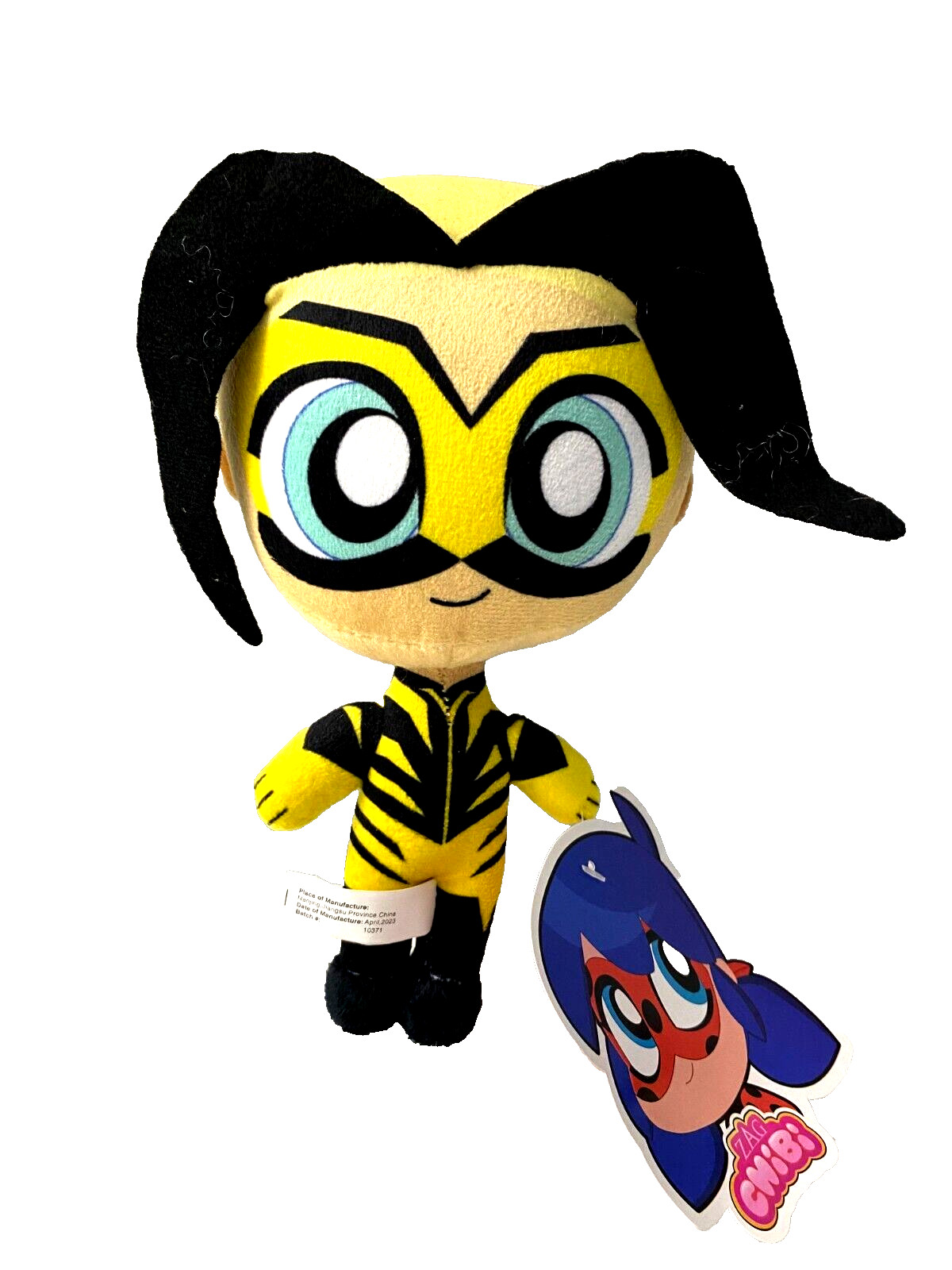 Miraculous Ladybug Zag Chibi Plush Toy 9 inch tall Vesperia Zoe Lee. NWT