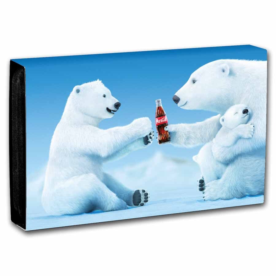 Coca-Cola® 4 oz Silver Polar Bear Bar w/ Box & COA | eBay