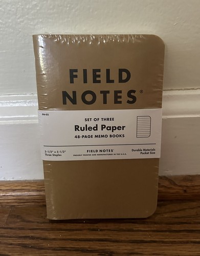 Field Notes - Ruled Paper Memo Books (Set of 3) - Brand New & Free ...
