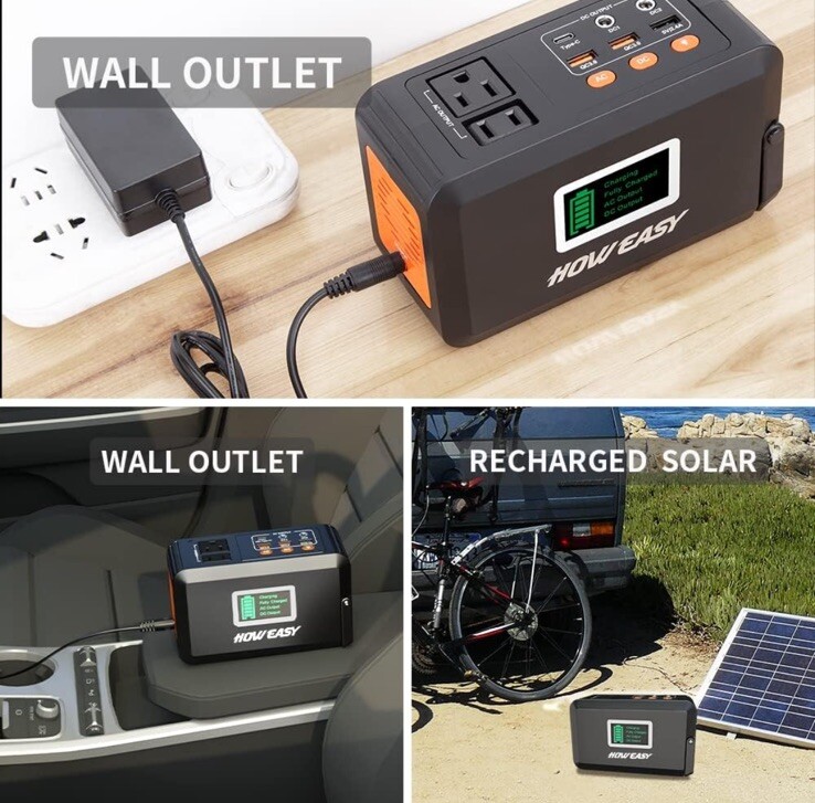 Portable Power Station Solar Generator Panel Power Bank Outlet Camping ...