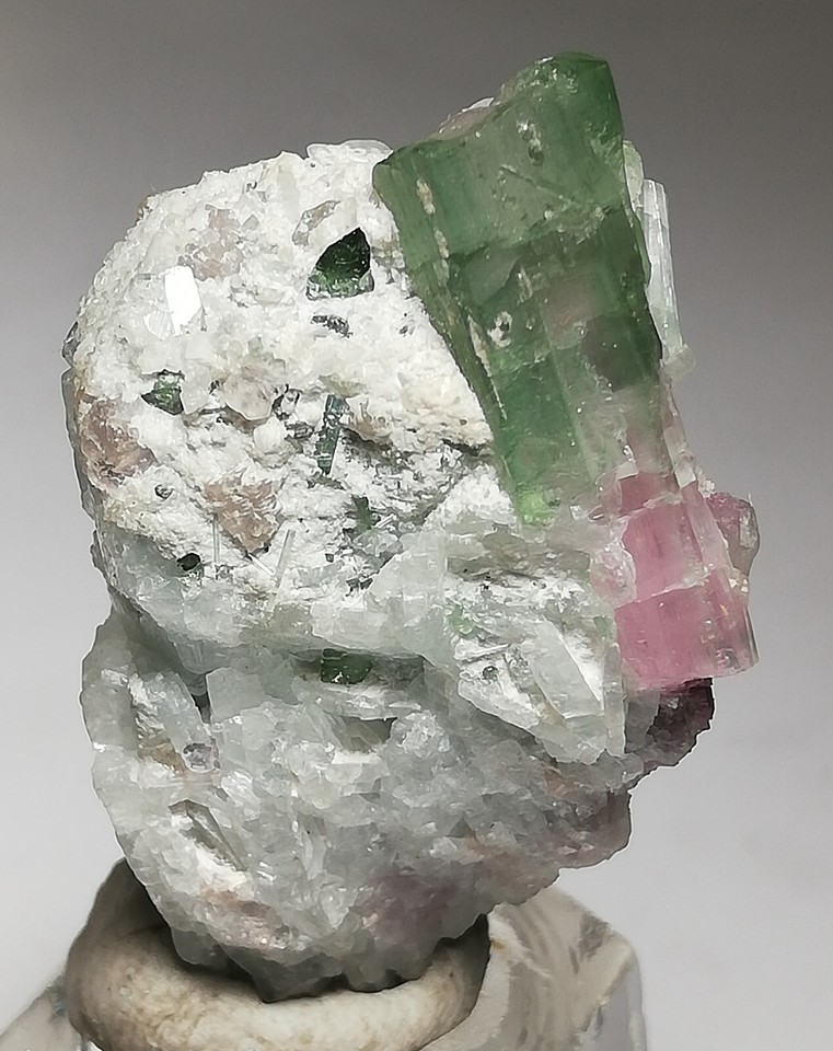 115 CARATS WATERMELON TOURMALINE AND FELDSPAR CRYSTAL FROM AFGHANISTAN ...