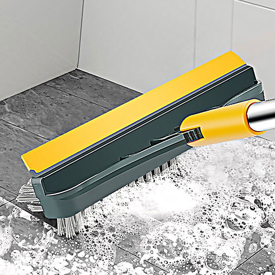 3in1 Floor Brush Scrub Wiper 180 Rotating Head Home Handle Cleaning ...