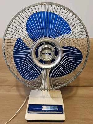 Vintage Galaxy 12" 3 Speed Oscillating Fan Type 12-1 Blue Blade Style K ...