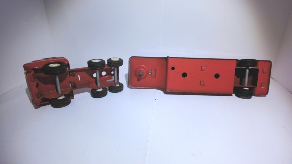 Vintage Tonka Fire Truck Ladder Trailer Pressed Steel Buddy L Style ...