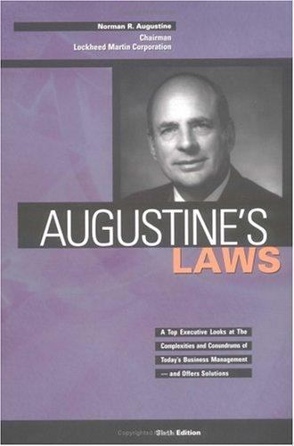 Augustine's Laws by Norman R. Augustine (1997, Hardcover) for sale ...