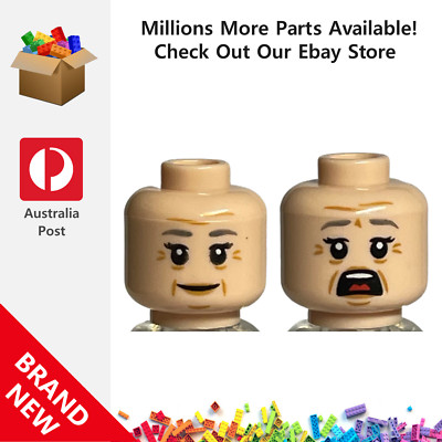 Genuine LEGO™ Light Nougat Minifigure Head Dual Sided Female 3626 ...