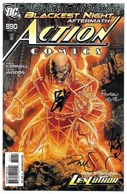 Action Comics 890 Signed by 4 David Finch Autographed DC Superman Lex ...