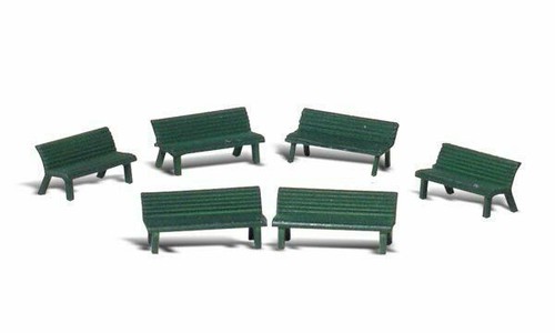 Park Benches - N Scale (6 Pieces) Woodland Scenics A2181 | eBay