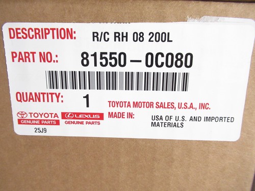 FACTORY TOYOTA SEQUOIA 2008-2017 COMBINATION LAMP ASSY REAR RIGHT ...