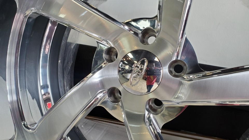 22" Intro Twisted Rally Wheels Brushed w/ Polished Rims & Tires 22x9 ...