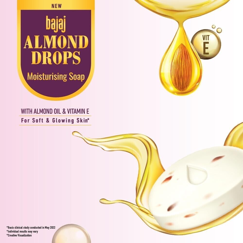 Bajaj Almond Drops Moisturizing Soap 5 X 125g | eBay