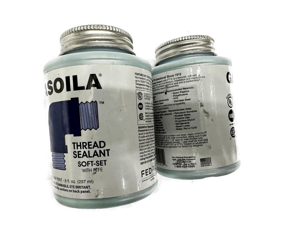 Lot of 2 Qty Gasoila SS08 Soft-Set Thread Sealant - 1/2 Pint NEW FREE ...