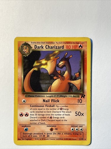 Dark Charizard 21/82 Pokemon Team Rocket Non Holo Rare WOTC Pokemon TCG ...