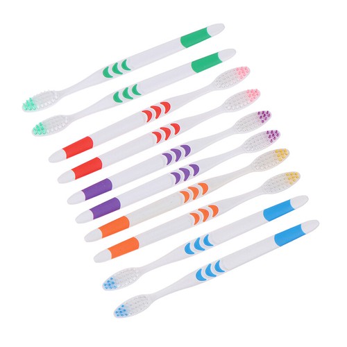 10pcs Toothbrush Soft Bristle Adult Bamboo Charcoal Fine Wool ...