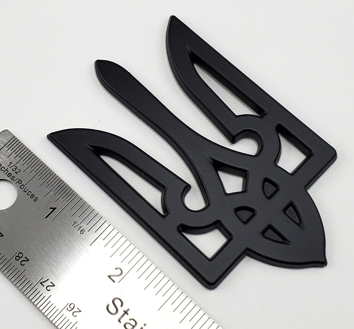 Trident Tryzub Ukrainian Ukraine Car Black Emblem Auto Decal Sticker 3. ...