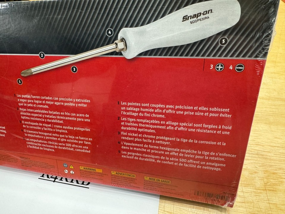 Snap-on Tools USA NEW NOS 7PC PEARL WHITE Hard Handle Screwdriver Set ...